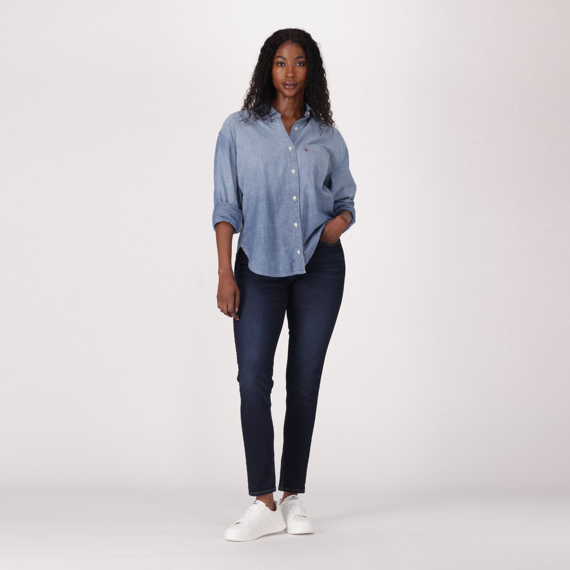 LEVI'S® WOMEN'S CURVY HIGH-RISE SUPER SKINNY - DARK INDIGO WORN IN ...